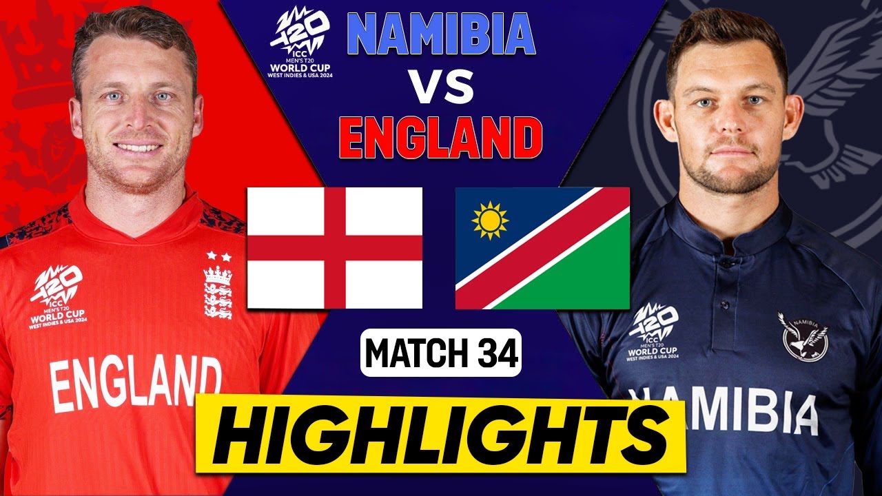ICC T20 World Cup 2024 | England vs Namibia | Full Highlights 2024 ...