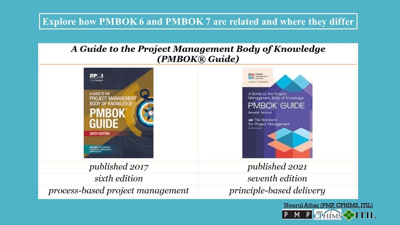 Explore how PMBOK 6 and PMBOK 7 are related and where they differ - YouTube