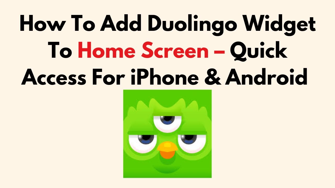 How To Add Duolingo Widget To Home Screen – Quick Access For iPhone ...