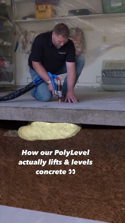 How #PolyLevel foam actually lifts concrete 👀 - YouTube