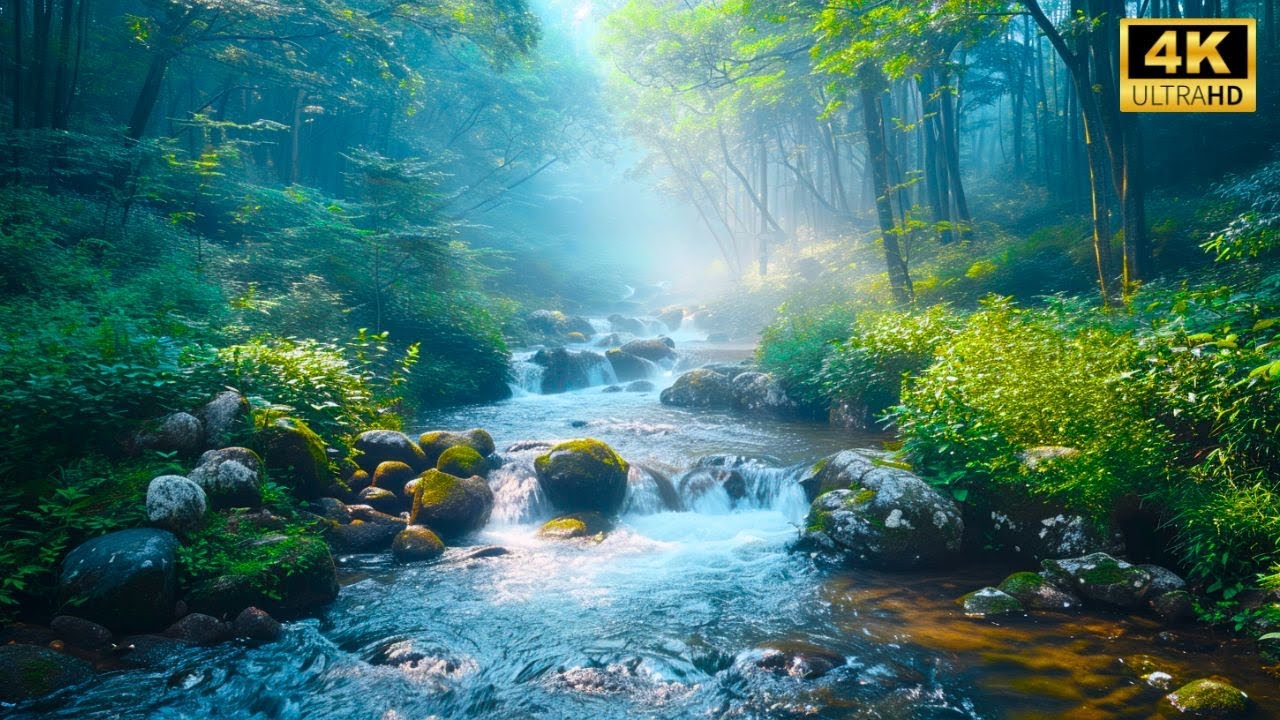 4K HDR Beautiful Forest Sound 🎵 Beautiful Forest Sound, Peaceful Birds ...