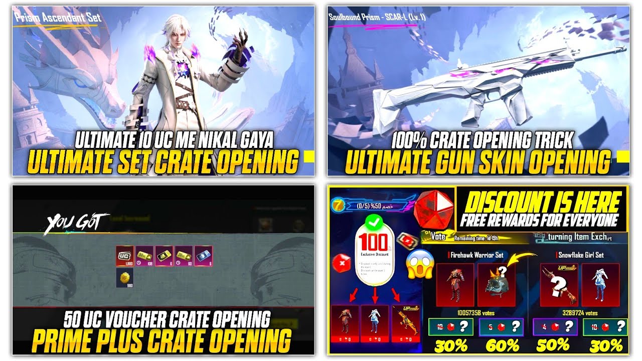 😱 ULTIMATE SET CRATE OPENING 🔥 | 10 UC CRATE TRICK | 50 UC VOUCHER ...