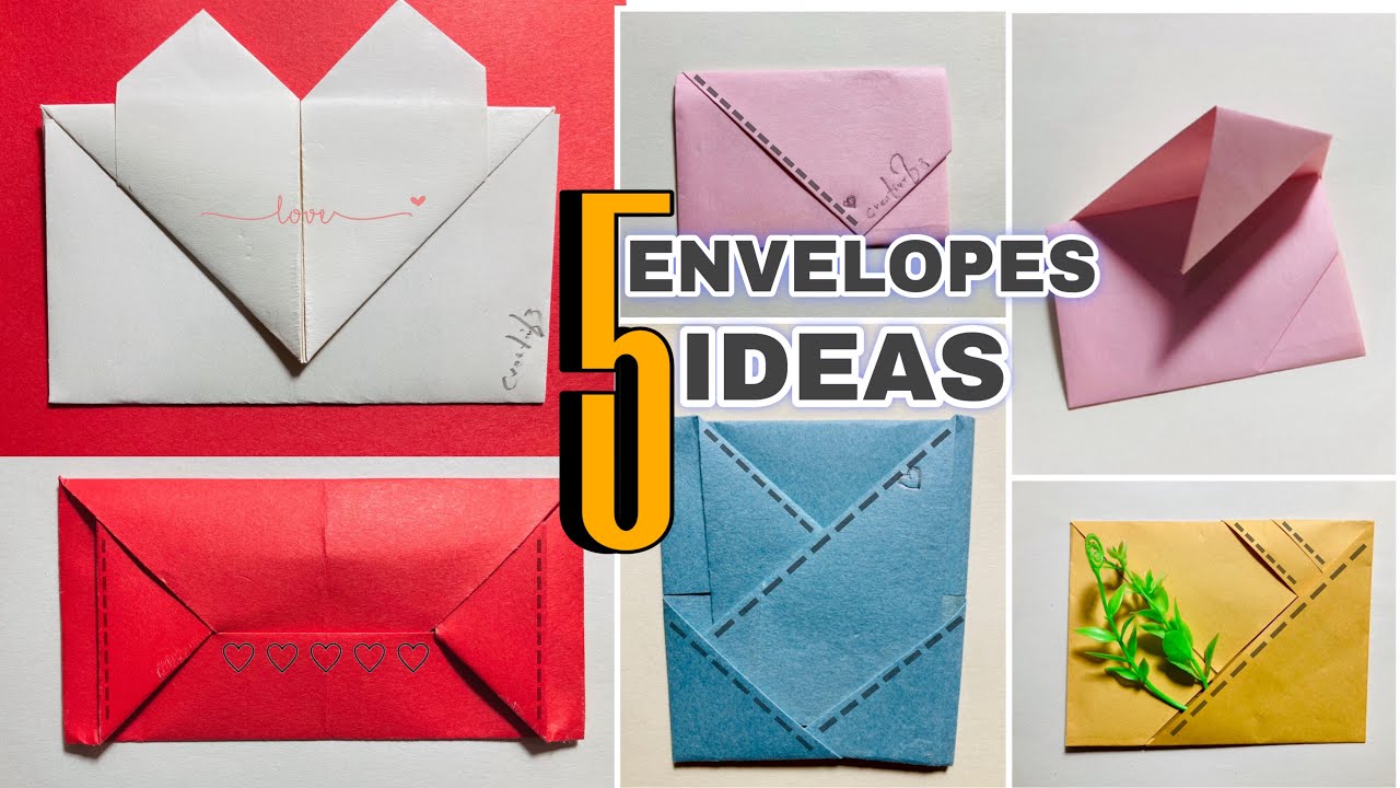 5 Easy DIY Paper Envelopes | Simple Origami Craft Tutorial" - YouTube