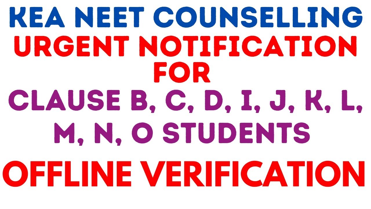OFFLINE VERIFICATION NOTICE FOR CLAUSE B, C, D, I, J, K, L, M, N, O ...