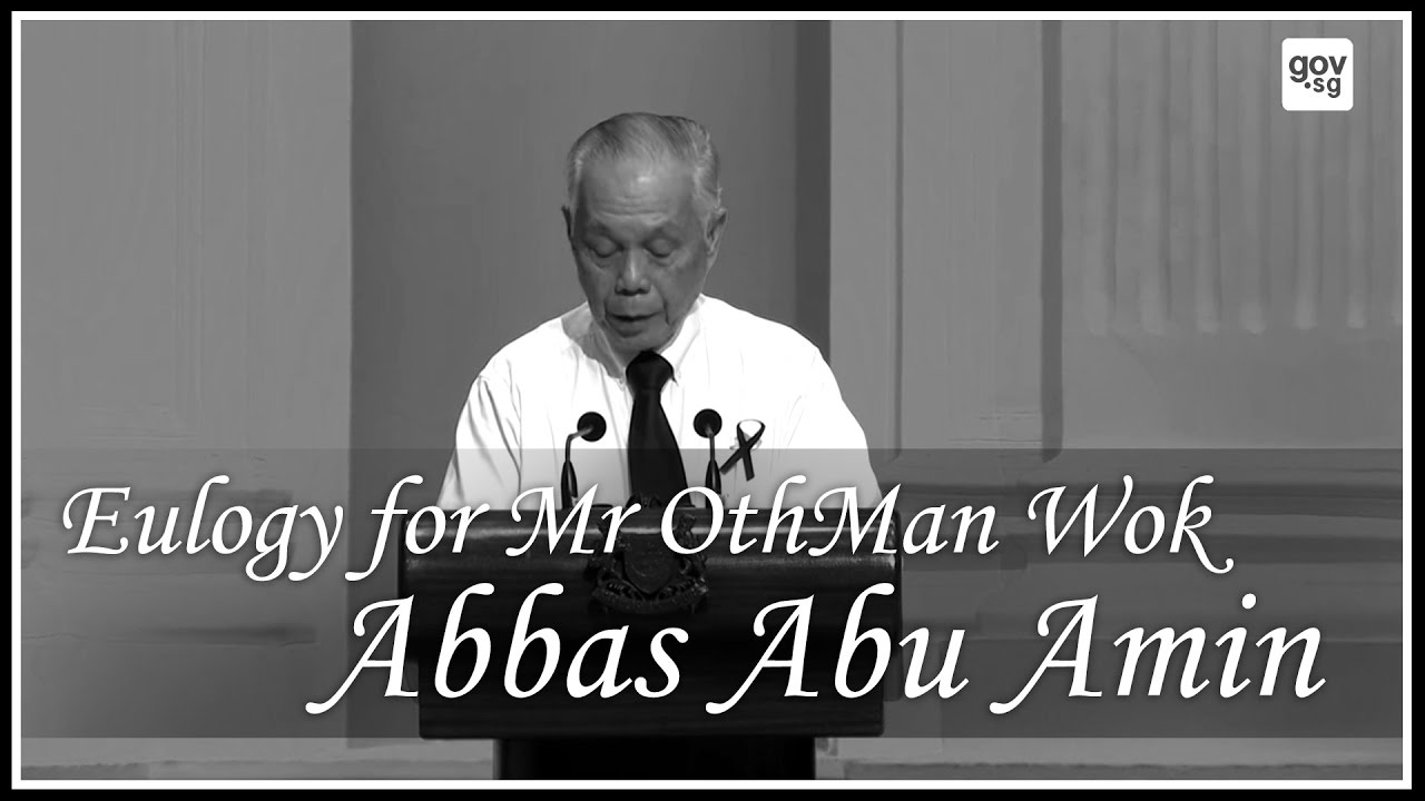 Abbas Abu Amin delivering a eulogy at the memorial service of the late ...