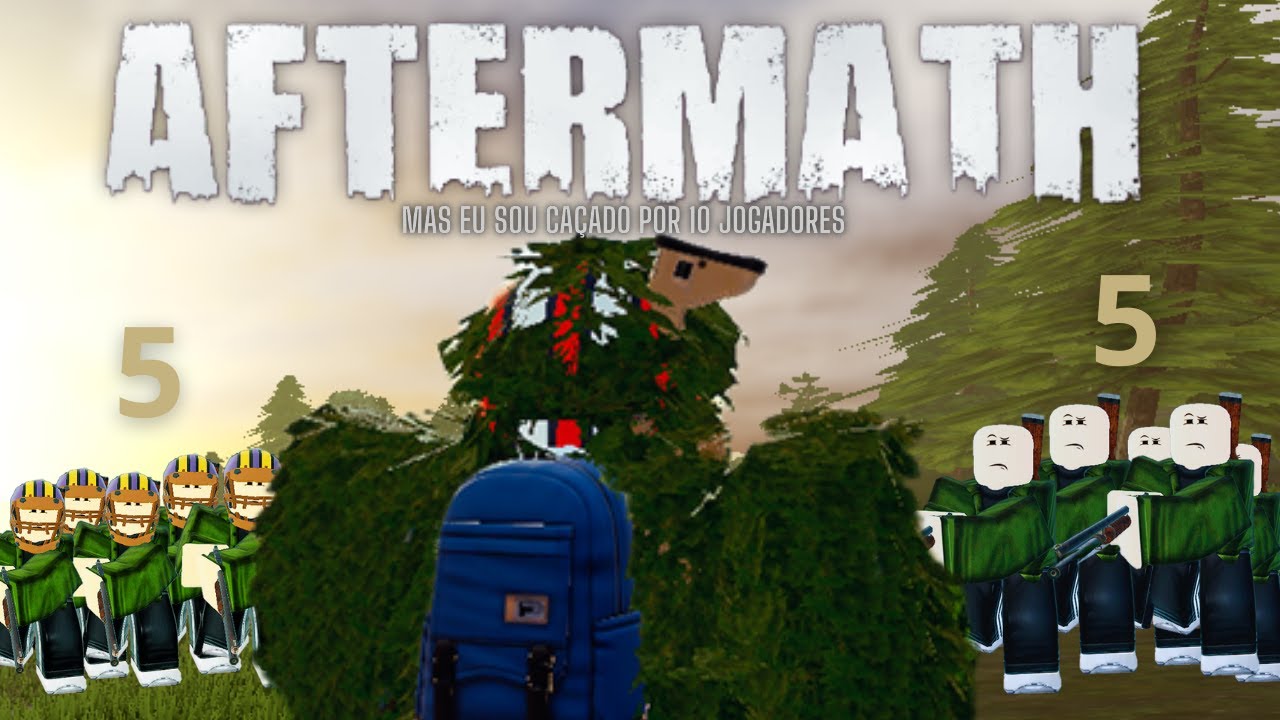 Aftermath ROBLOX mas eu sou CAÇADO por 10 PLAYERS - YouTube