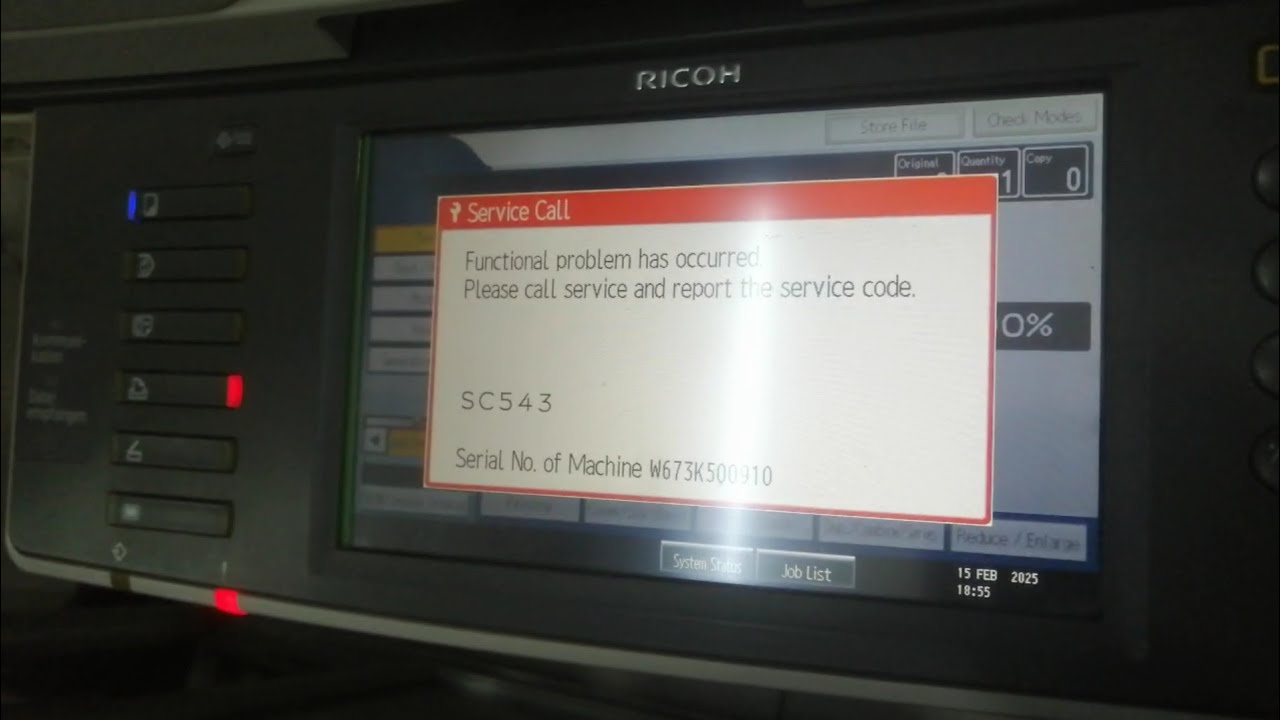 علاج اعطال السخان sc 541&sc542&sc544&sc545&sc551 في اغلب ماكينات الريكو ...