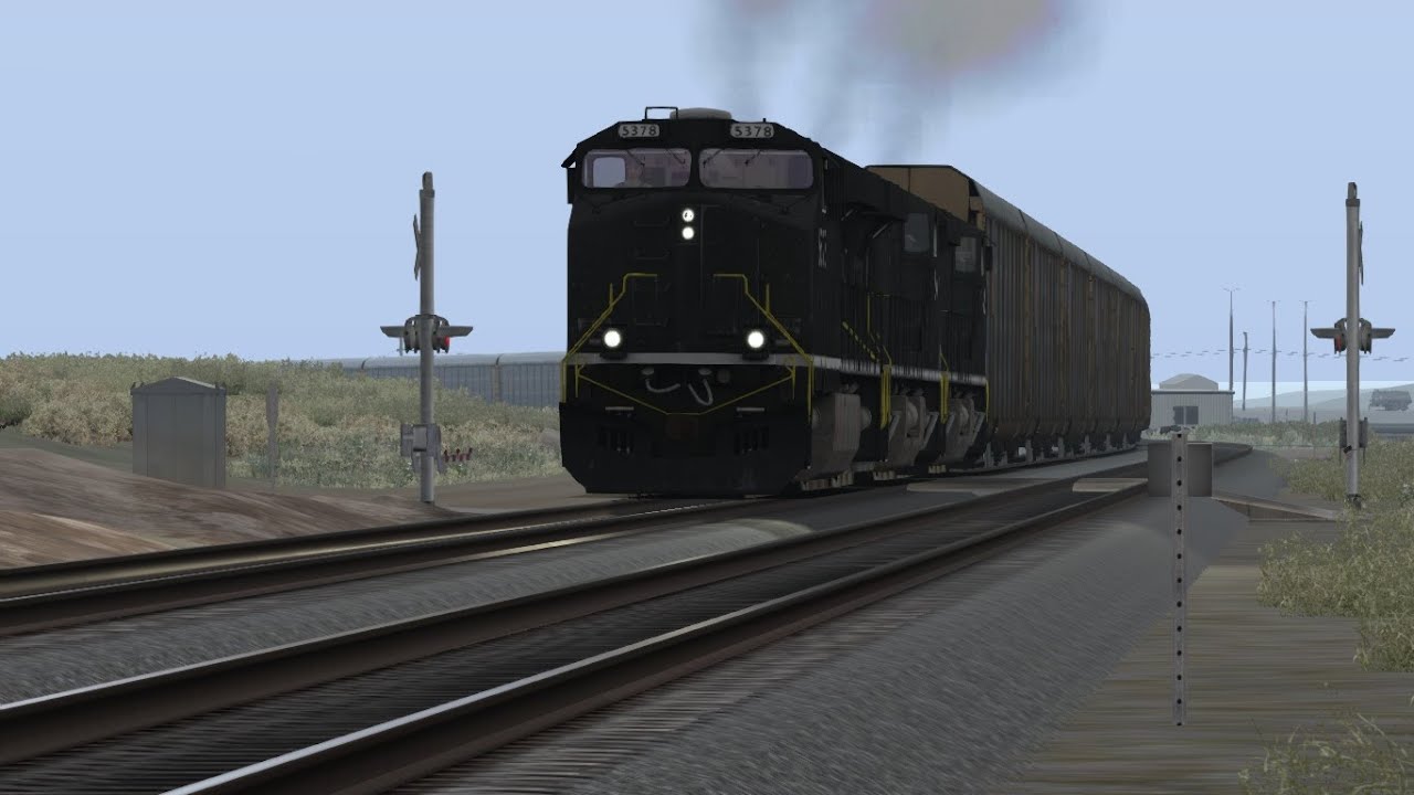 TS2015 HD: Union Pacific GE ES44AC Triple Header Lugs 60 Car Autorack ...