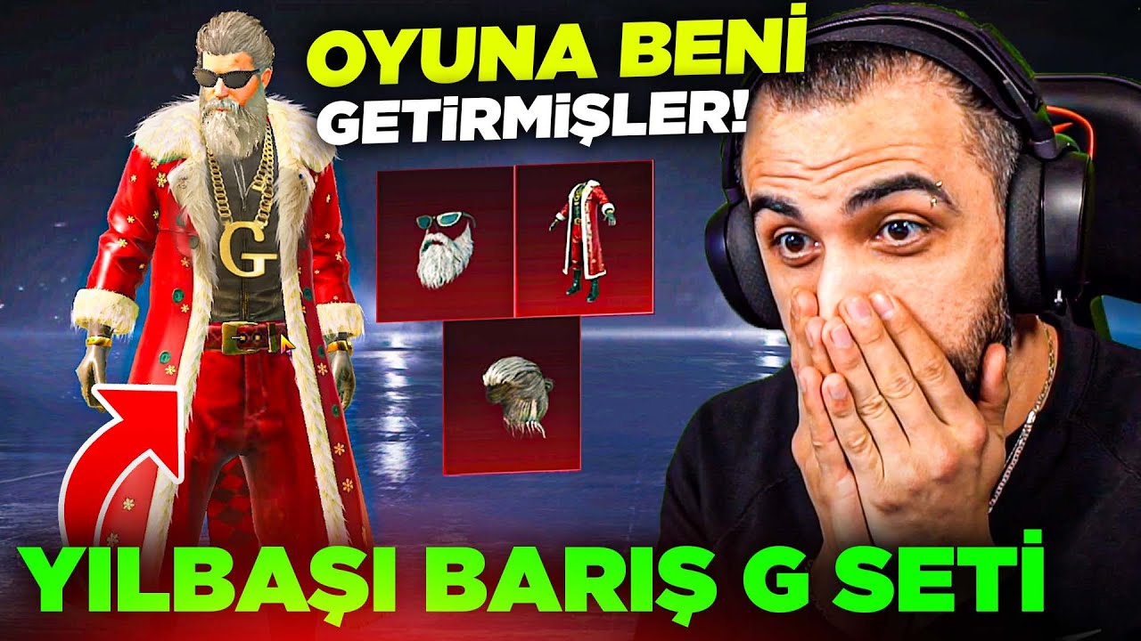 OYUNA YILBAŞI BARIŞ G SETİ GELDİ!! 😱 (YAYINDA ŞOK OLDUK) | PUBG MOBILE ...