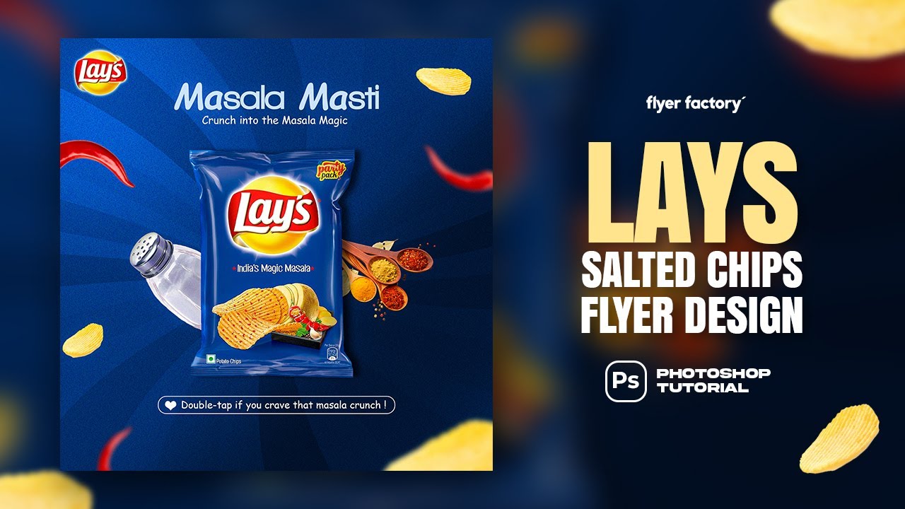 How to Design a Lays Chips Flyer in #photoshop #productdesign - YouTube