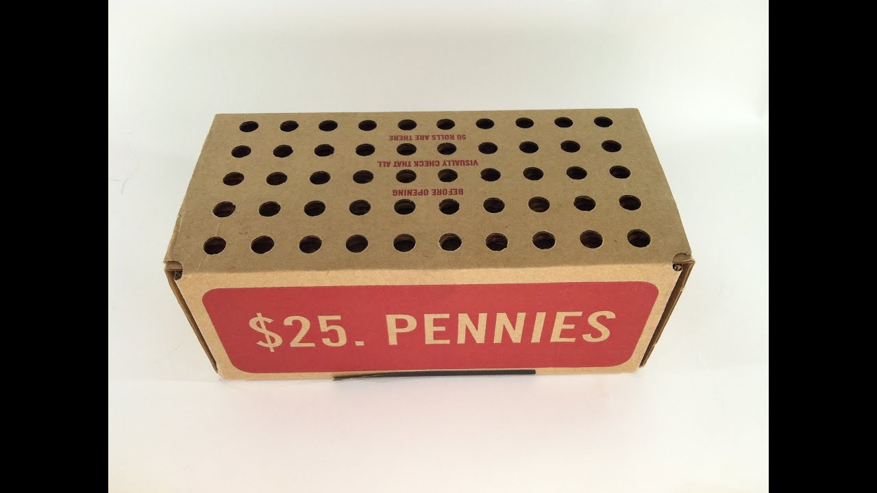 AMAZING coin roll hunting finds. $25 penny box. JACKPOT of valuable ...