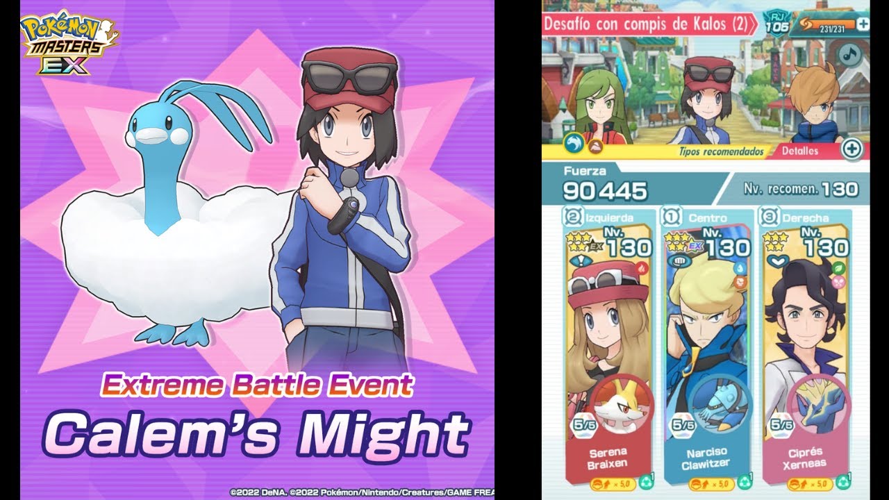 Combate Extremo VS. KALM/CALEM |Pokemon Masters Ex| - YouTube