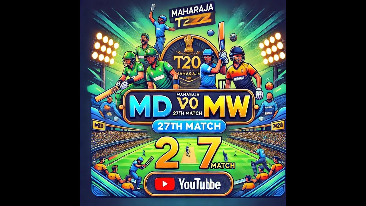 🔴 Live MD vs MW | 27th Match Maharaja T20 2024 | Cricket Score Updates ...