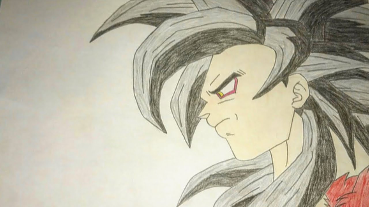 Drawing Goku GT SSJ4 ( Tutorial ) - YouTube