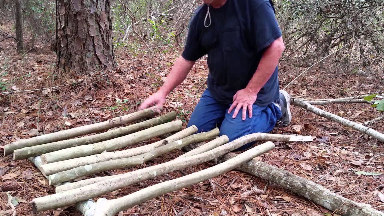 Primitive camping raised bed sleep cot simple bushcraft survive and ...