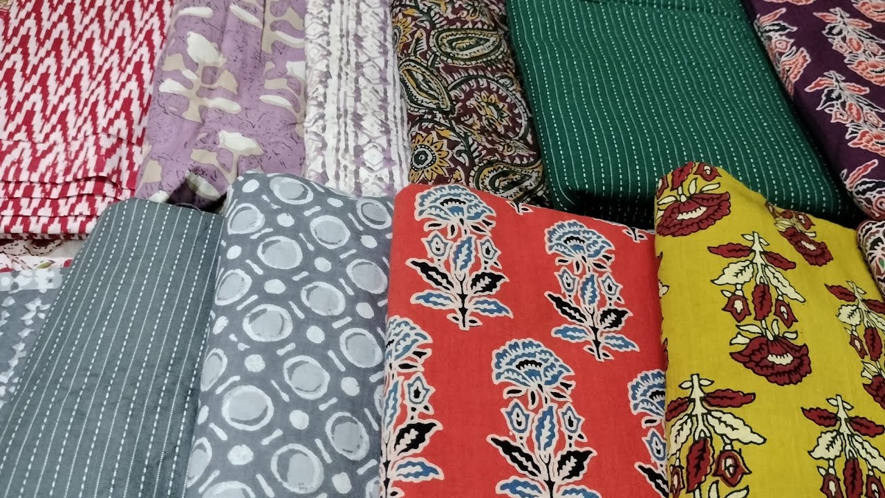 Ajrakh running materials in Modal silk n Cotton Fabric,Mix Match Combos ...