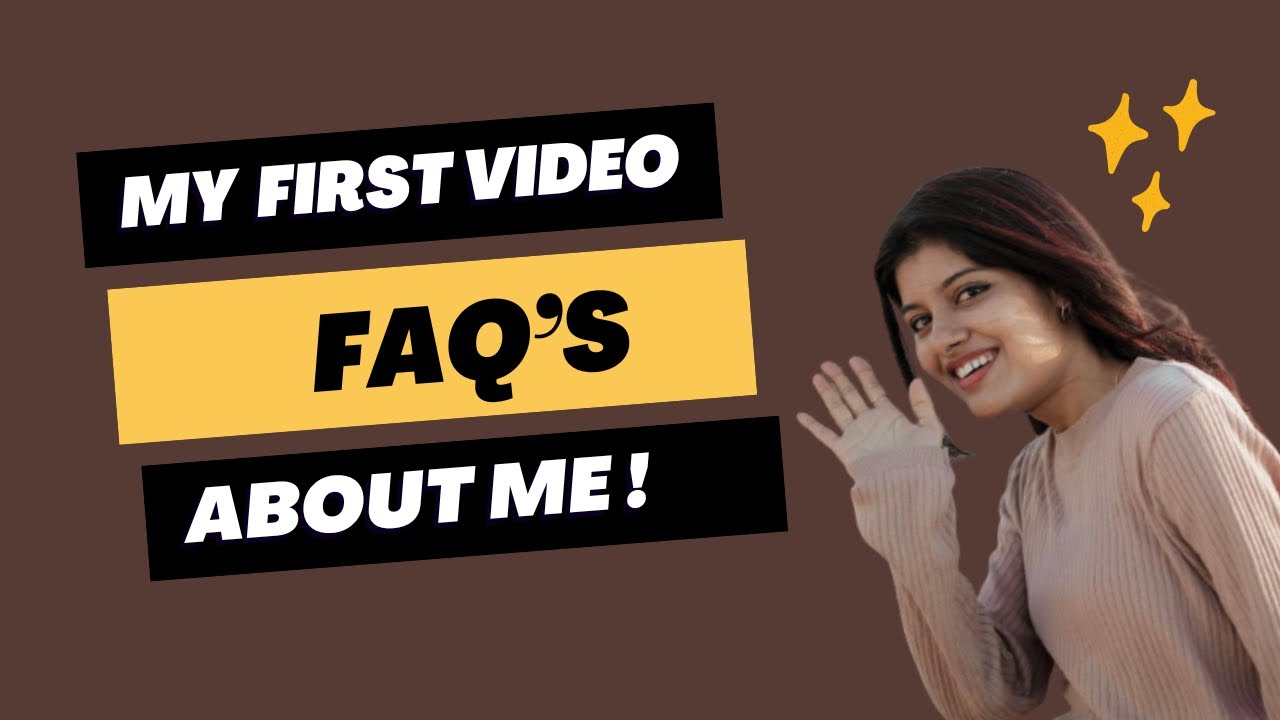 My First Video | FAQ’s about me | cwc |Monisha Blessy - YouTube