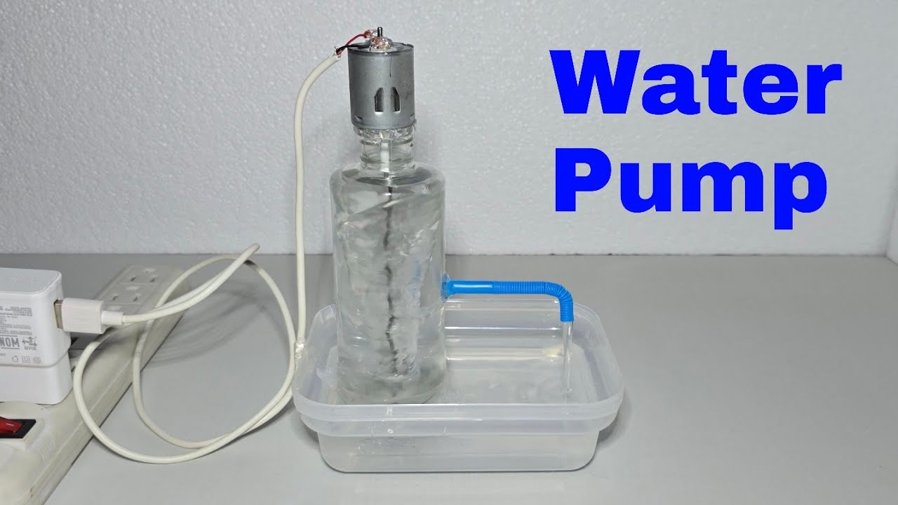 Handmade Water Pump with recyclable materials | Science Project - YouTube