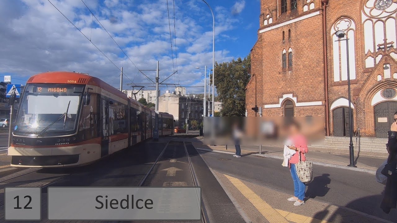 Tramwaje Gdańsk 2019. Linia 12 - TRAM CAB RIDE - YouTube