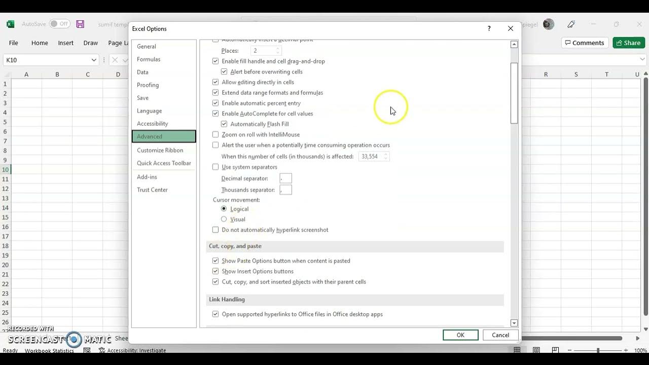 How To Turn On Or Off Paste Options Button When Pasting In Microsoft Excel #tutorial #howto, # ...