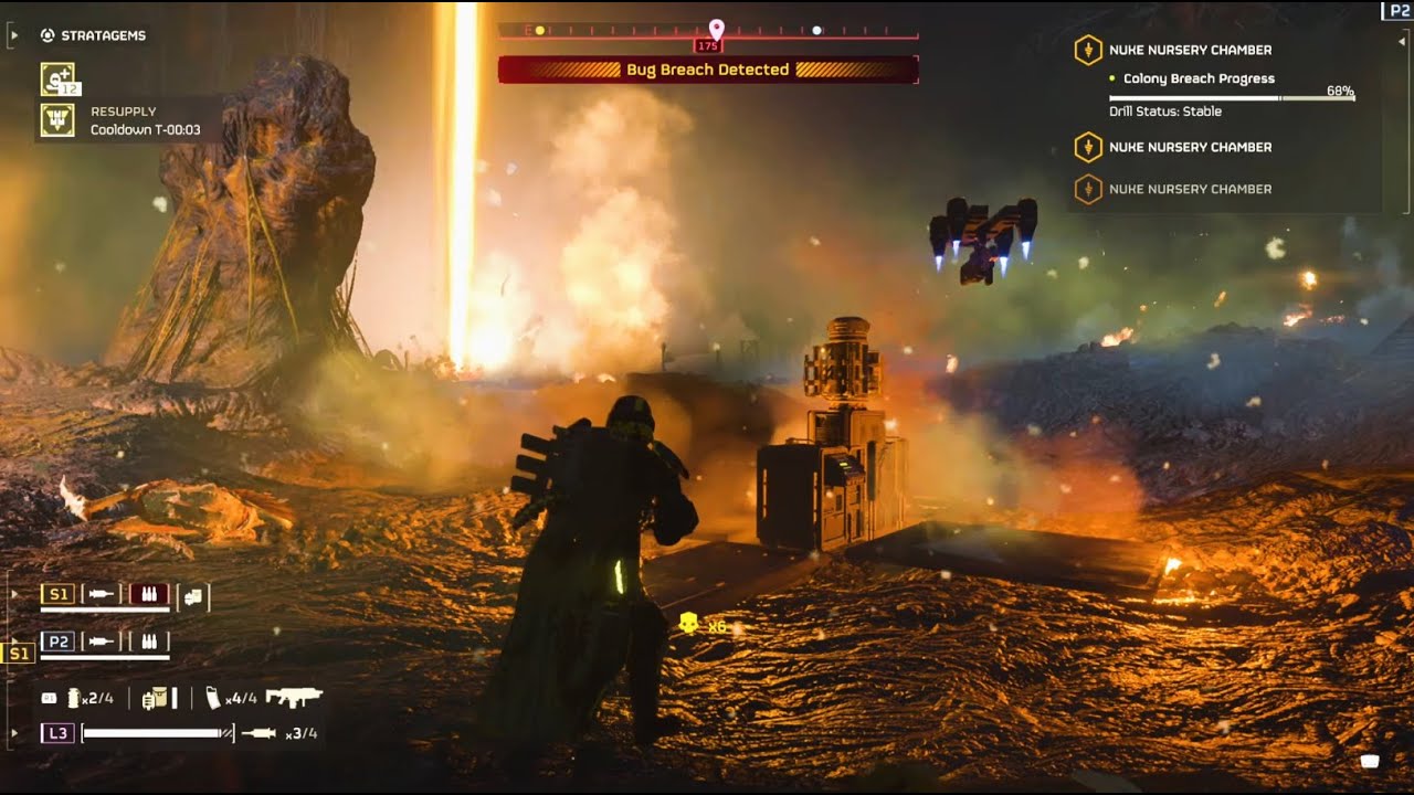Chamber Raid! HELLDIVERS™ 2 Gameplay - Terminids - Super Helldive - Nuke Nursery Chambers - 5 ...