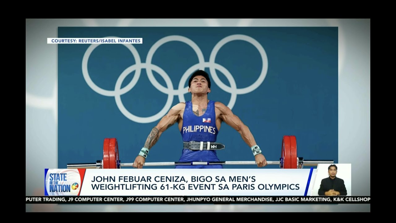 John Febuar Ceniza, bigo sa Men’s Weightlifting 61kg event sa Paris ...