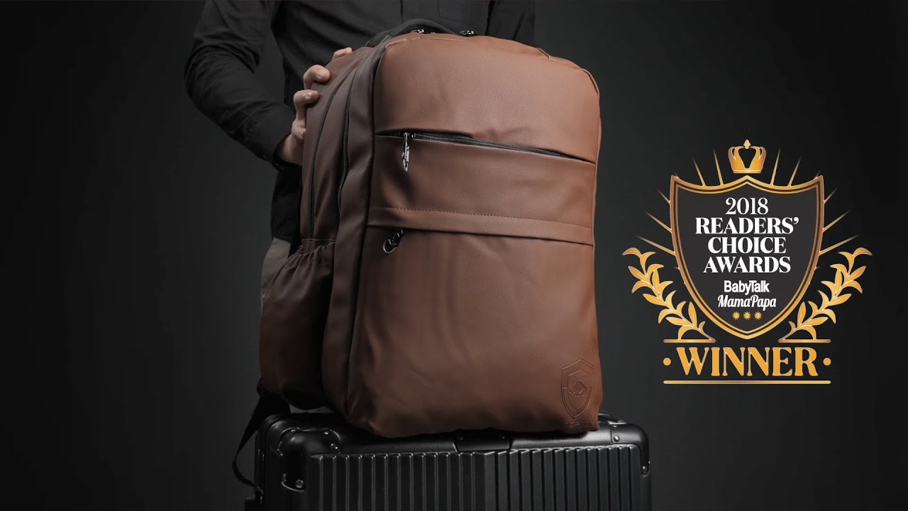 Princeton Urban Reborn Series Diapers Bag - BLACK / MOCHA BROWN - YouTube