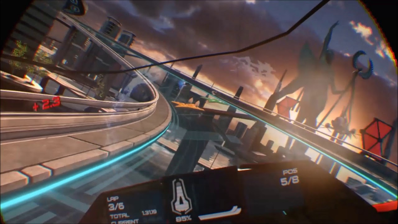 Wipeout Omega VR A+ class pilot view - YouTube