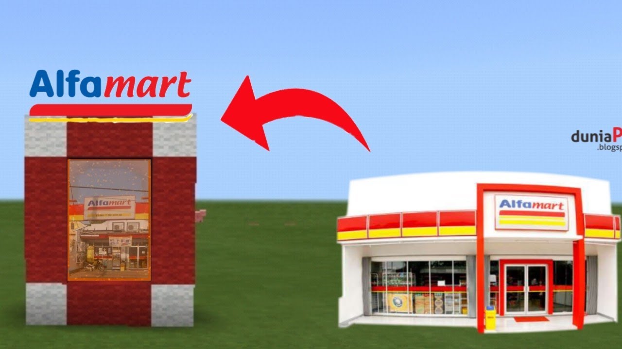 CARA MEMBUAT PORTAL ALFAMART - MINECRAFT - YouTube