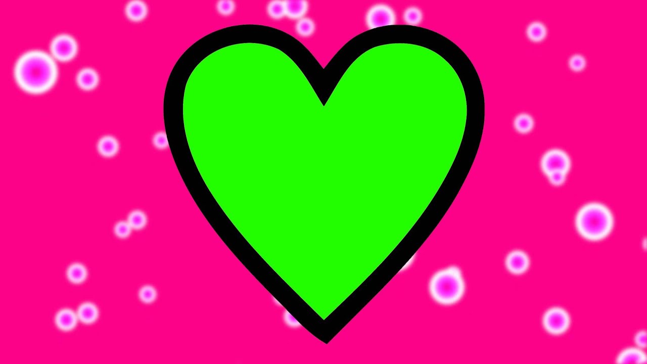 Love Heart Green Screen Frame free HD mp4 footage - YouTube