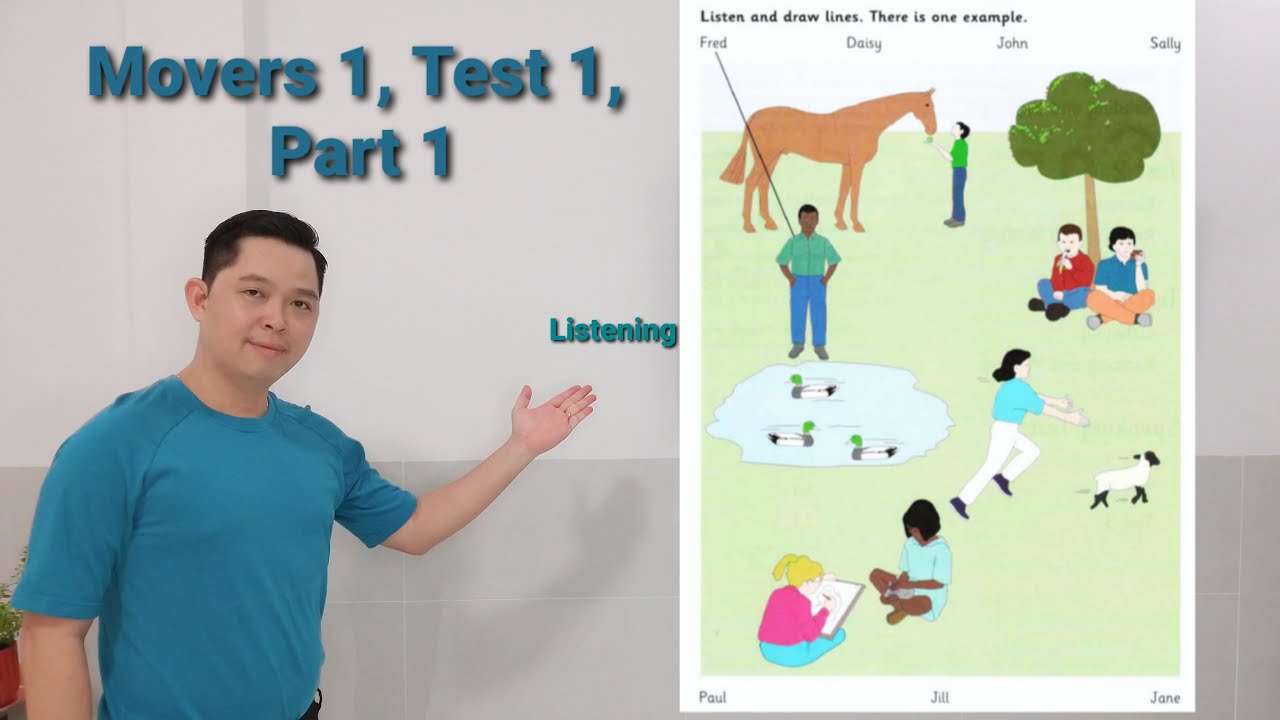 Movers 1, Test 1, Listening Part 1 - YouTube