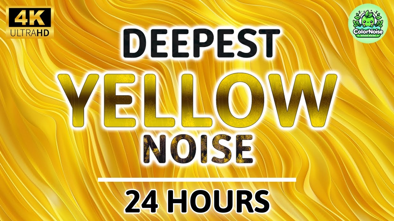 Mind Numbing Yellow Sleep Noise | Rapid Deep Sleep | 24 Hours | BLACK ...