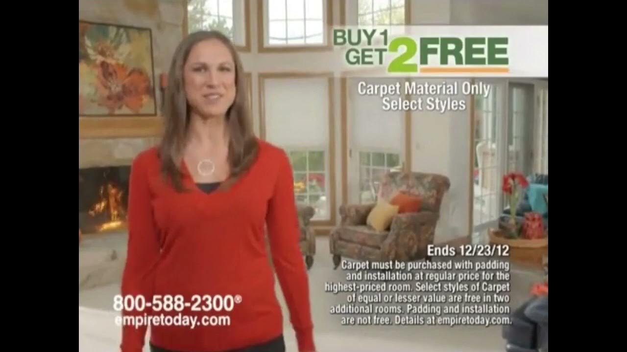 Empire Today Buy 1 Get 2 Free Sale Carpet Commercial 2012 15 Secs - YouTube