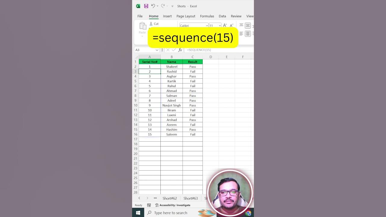 Automated Serial Numbers in Excel | Excel Tips and Tricks | - YouTube