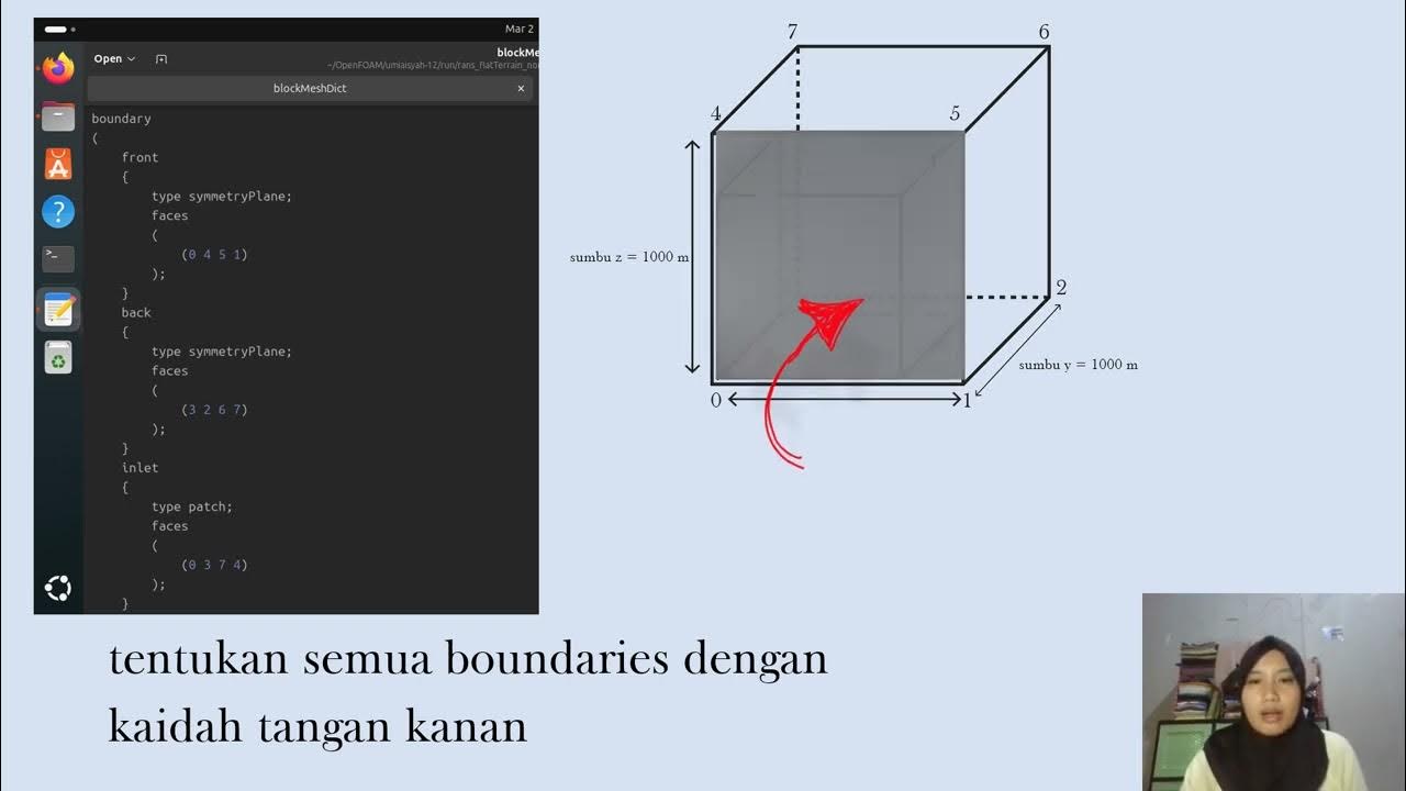 Membangun Geometri Bidang Datar dengan BlockMeshDict OpenFOAM - YouTube
