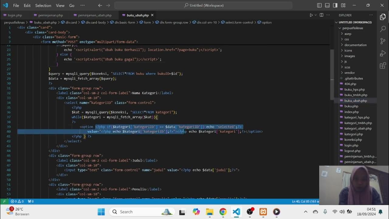 Part 3 Tutorial App Perpustakaan PHP Native - YouTube