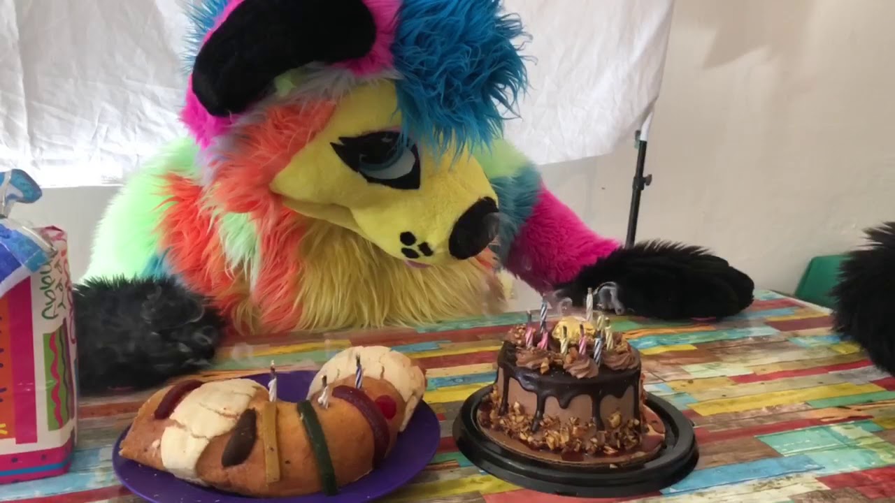 Fursuit my birthday - YouTube