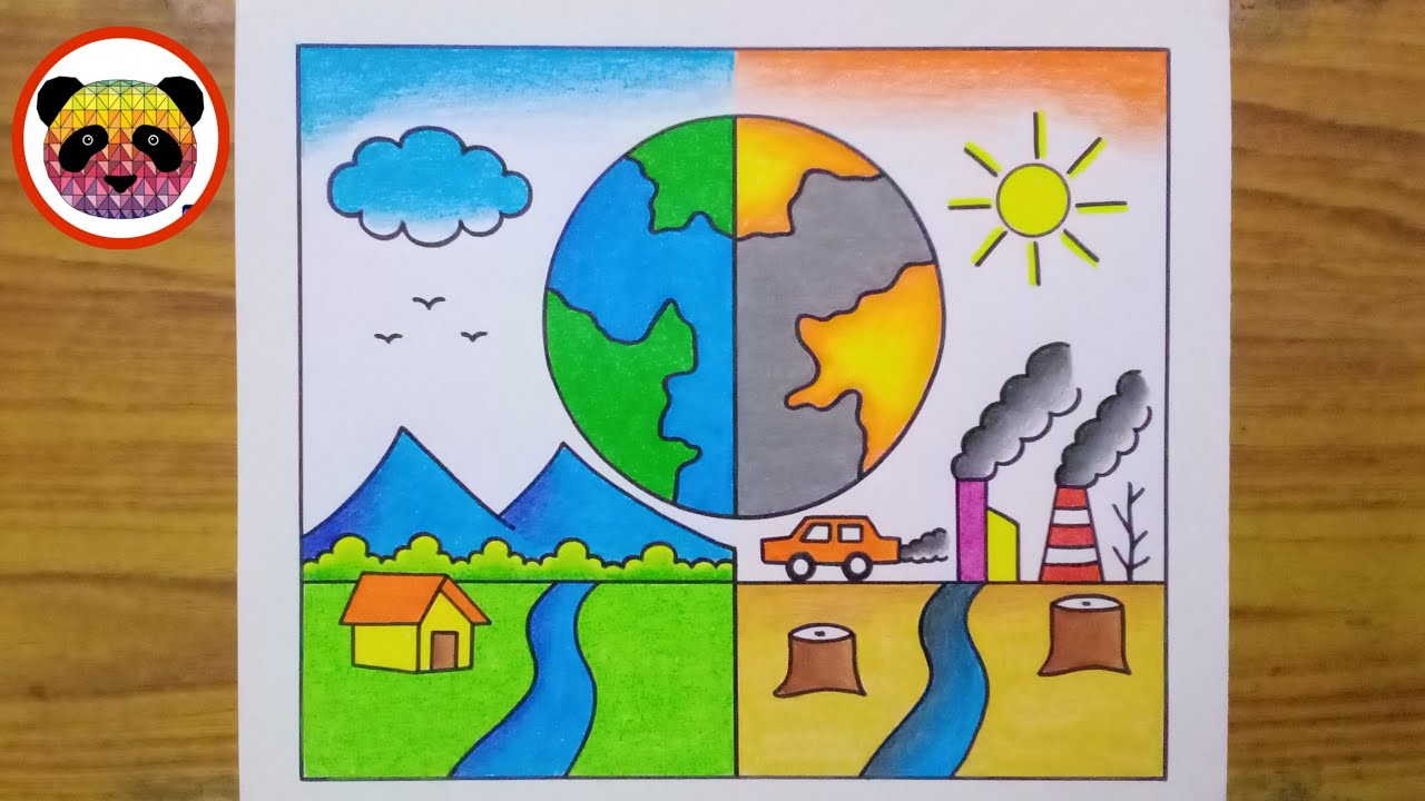 Environment Day Drawing / How to Draw World Environment Day Drawing ...