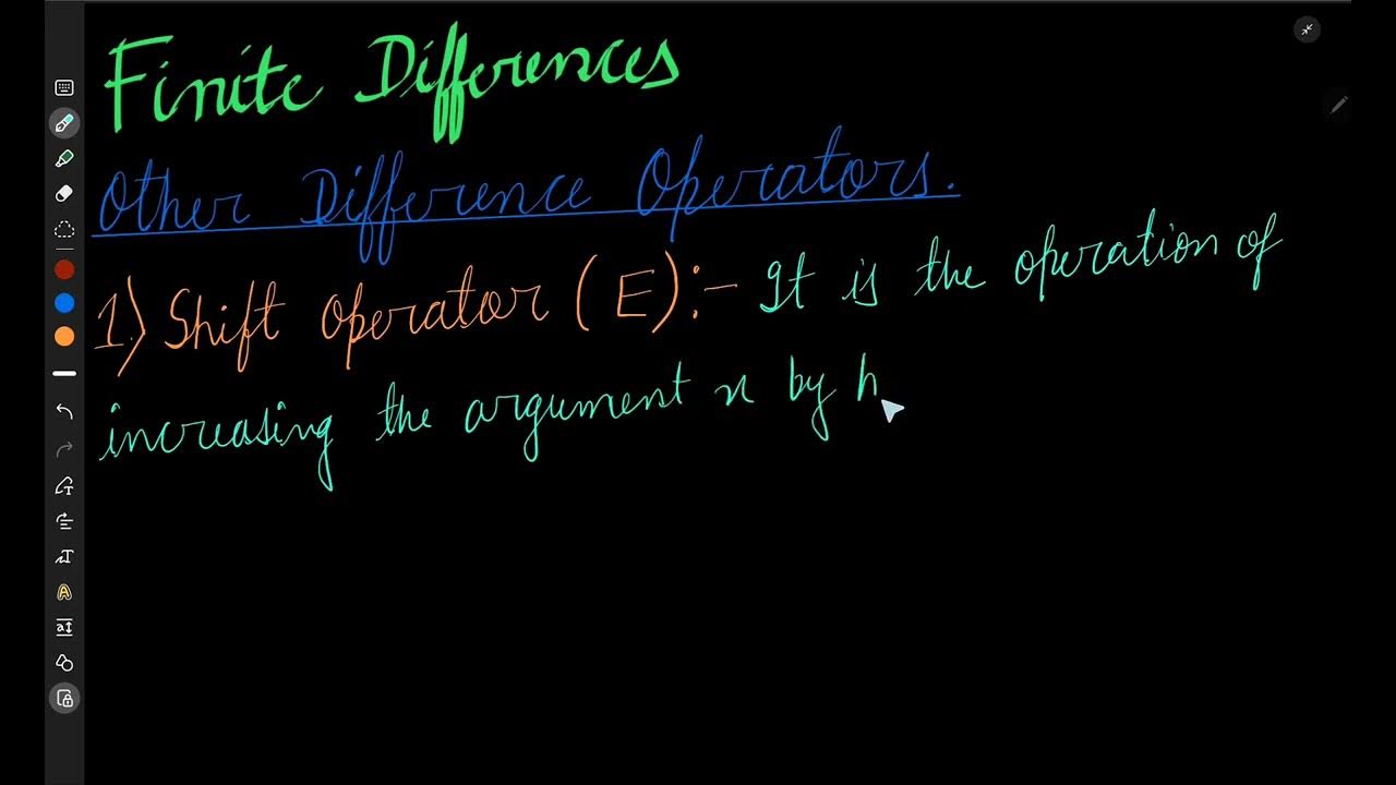 Shift Operator | Averaging Operator | Finite Differences - YouTube