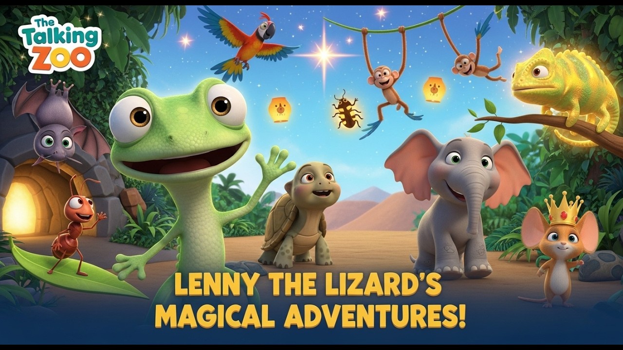 Lenny the Lizard’s MOST MAGICAL Adventures 🦎 | Talking Animals Cartoon ...