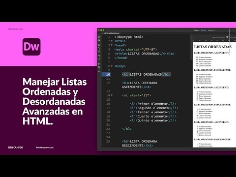 Manejo avanzado de Listas Ordenadas en HTML. - YouTube