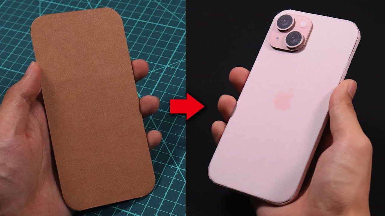 박스로 아이폰 15 만들기 / Making an iPhone 15 out of cardboard - YouTube