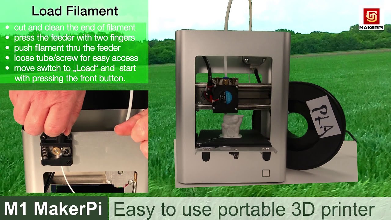 3D Printer Makerpi M1 portable printer - YouTube