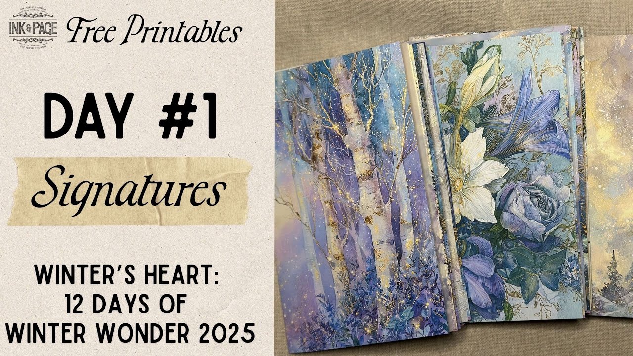 Winter's Heart Day 1 : Making the Signatures | Free Project| 12 Days of ...