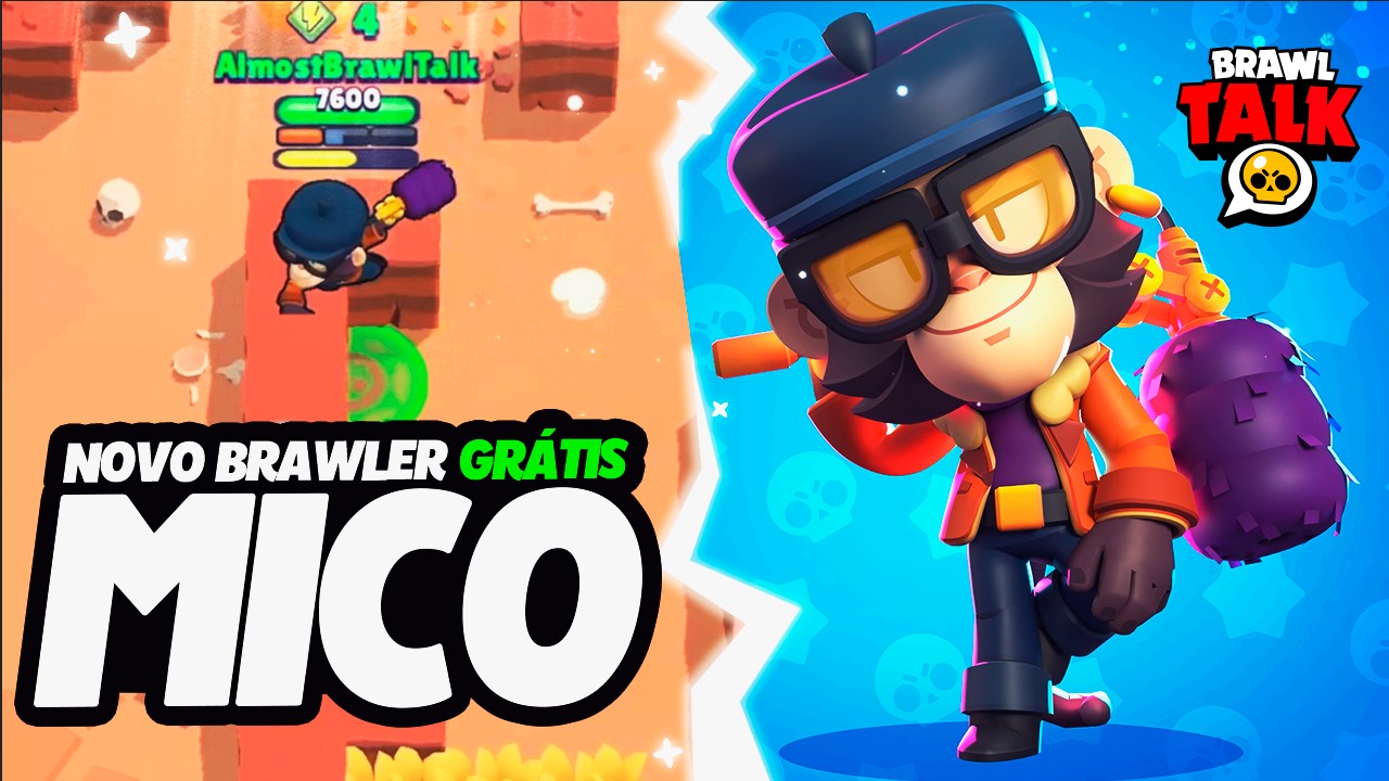 SUPERCELL REVELOU O NOVO BRAWLER MITICO "MICO"! APELÃO e DE GRAÇA ...