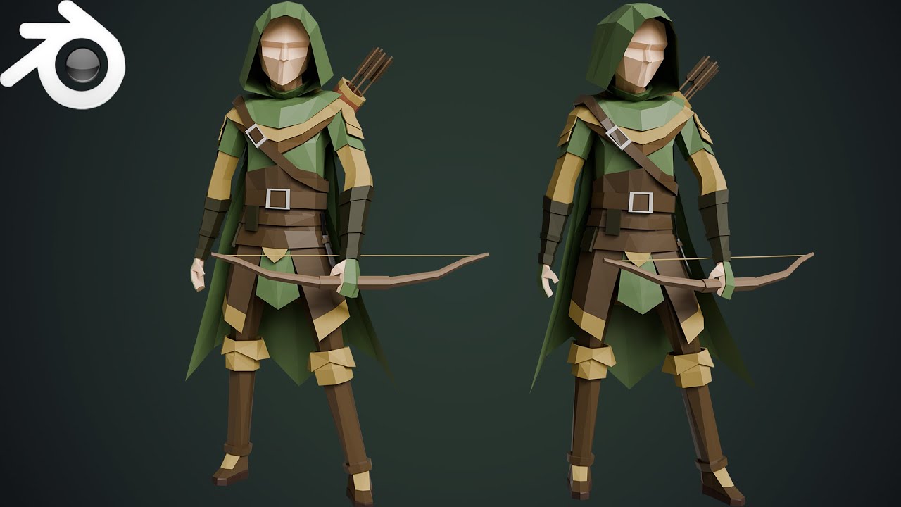 How to Make Low Poly Character in Blender - 3D Tutorial for Beginners ...