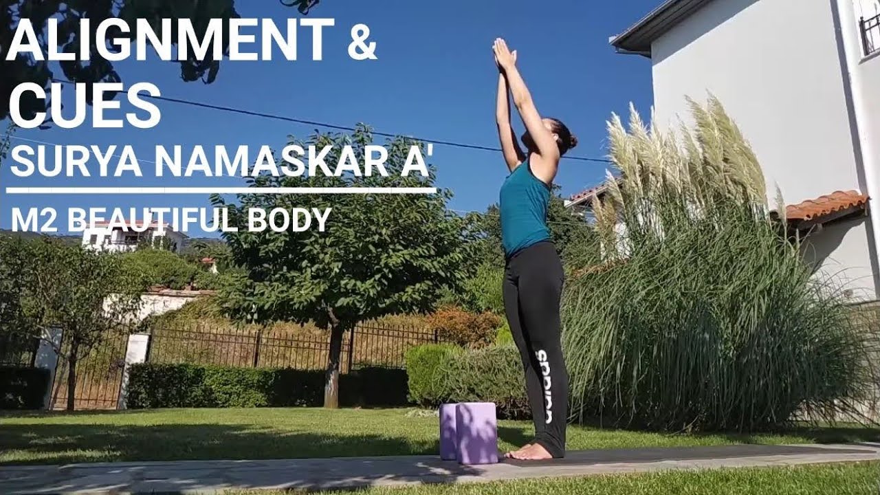 Surya Namaskar A’ with Blocks | Alignment & Cues in each Asana - YouTube