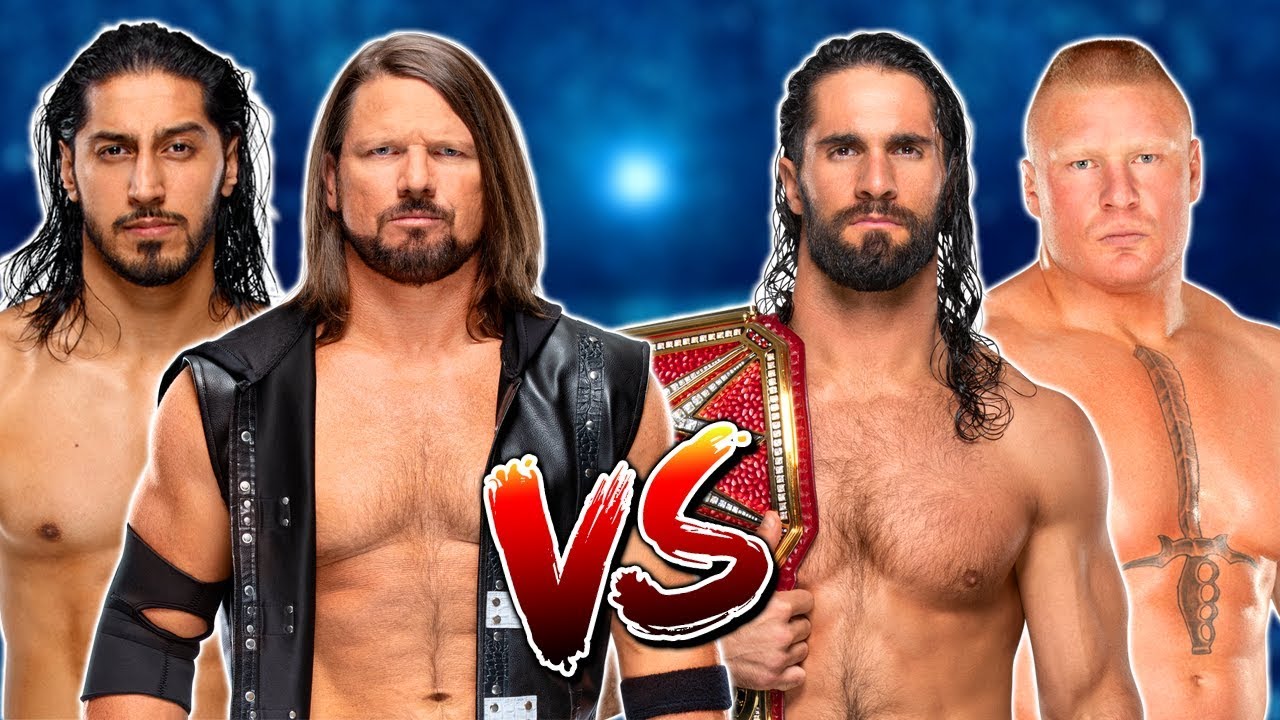 AJ Styles & Mustafa Ali vs Brock Lesnar & Seth Rollins // Tag Team ...