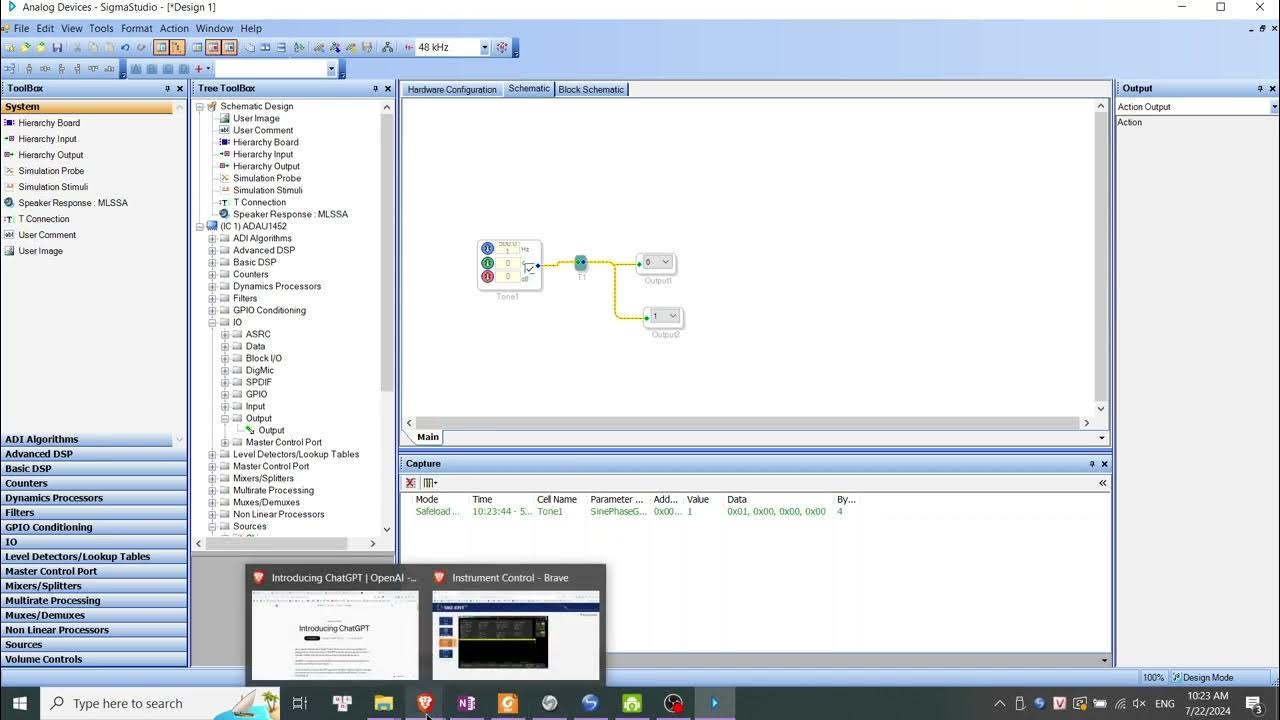 START ADAU1452 ADAU1466 USE EVAL BOARD DSP V1 - YouTube