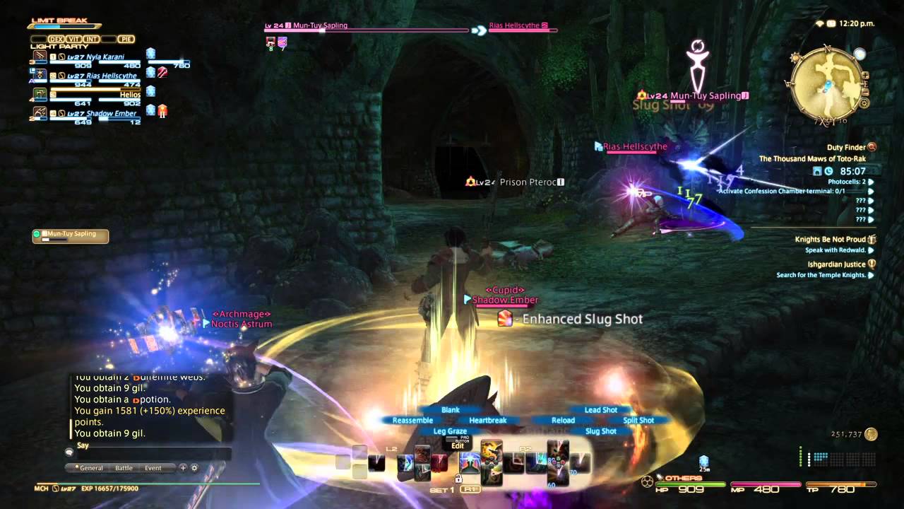 FINAL FANTASY XIV: Diabolos Server- Machinist in Action - YouTube